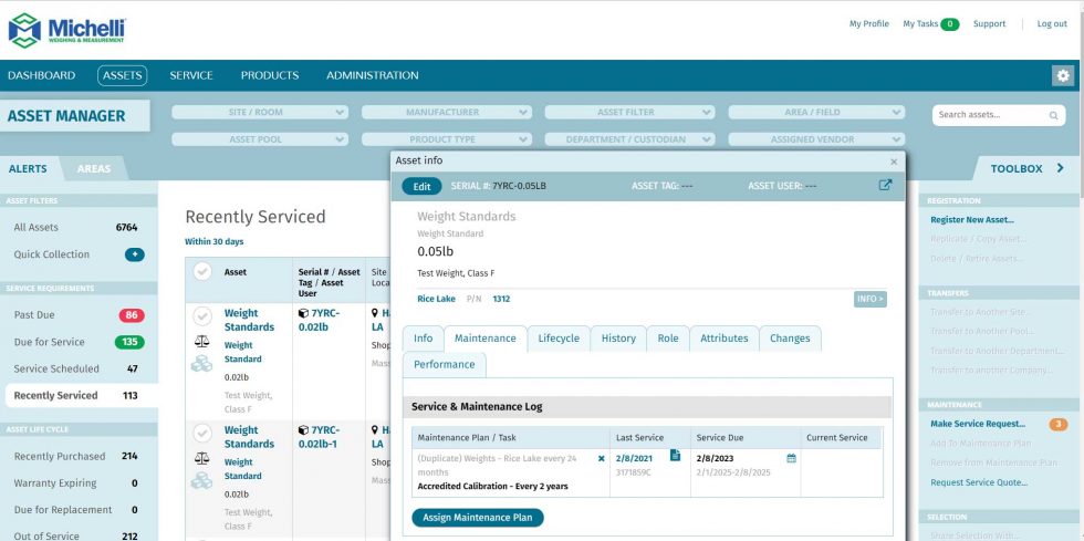 TRAC Asset Management System | Track Records Assets & Calibrations